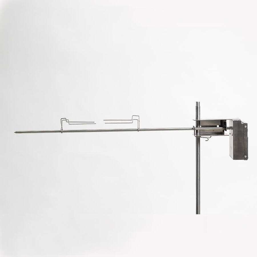Auspit Compact Portable Camping Spit Rotisserie Package - Silver ...