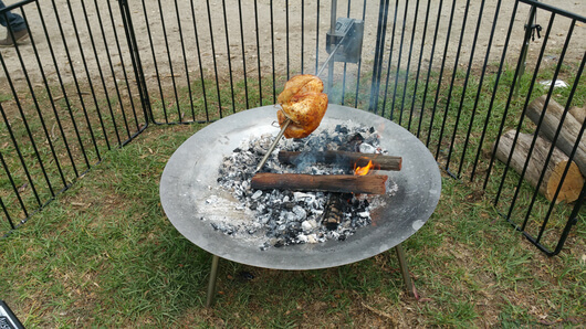 Auspit Stainless Steel Fire Pit Dish 750 - Portable Spits Australia