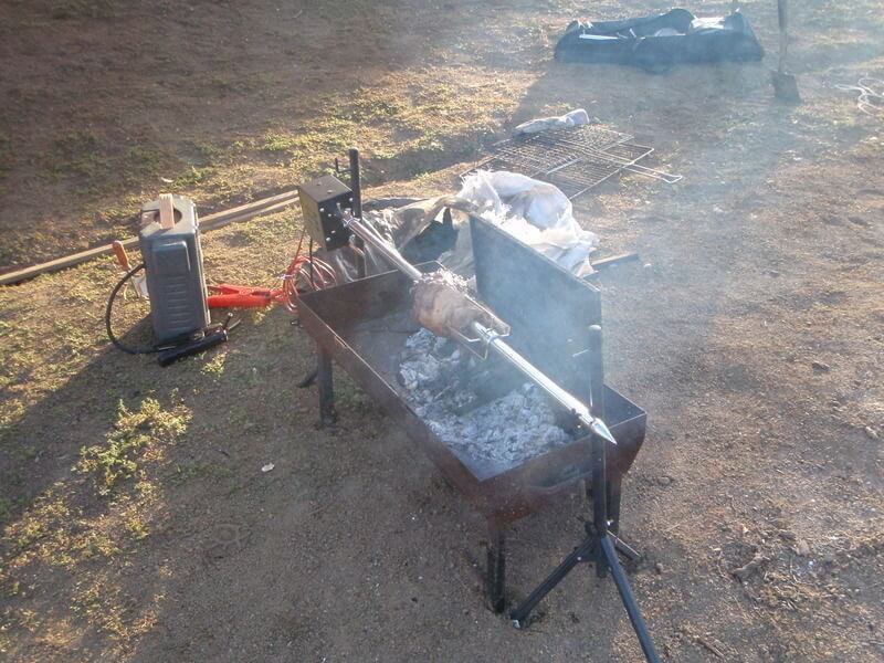 BBQ Spit Rotisserie 12/240v Motor - 20kg Rated - Flaming Coals ...