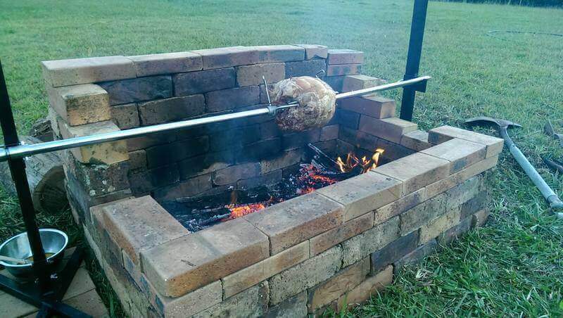 Heavy Duty Portable Camping Spit Roaster- 2 Meter Skewer | Flaming ...